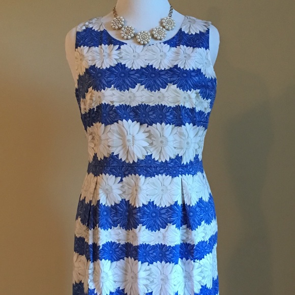 Talbots | Dresses | Talbots Daisy Stripe Sheath Pl Nwt | Poshmark